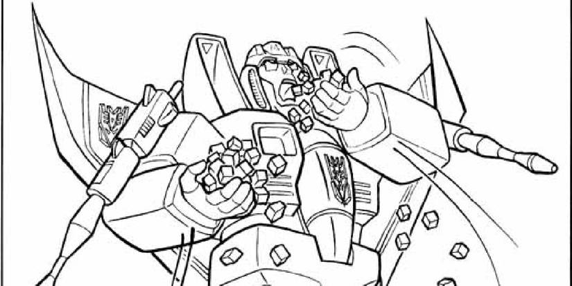 starscream transformer coloring sheet