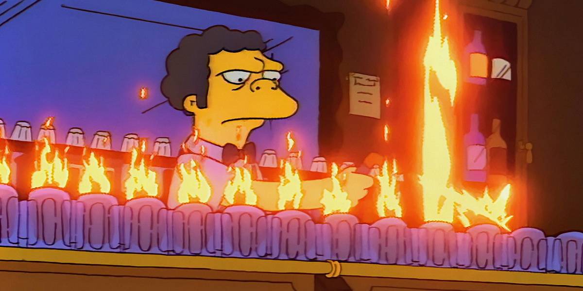 The Simpsons: How To Make The Flaming Moe Drink (& Other Cocktails ...