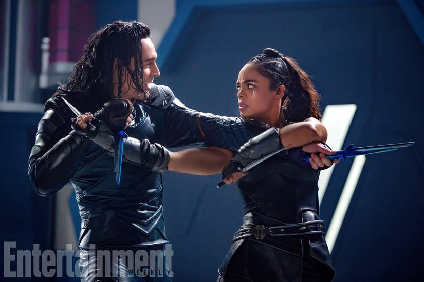 Loki & Valkyrie Clash in Thor: Ragnarok Image