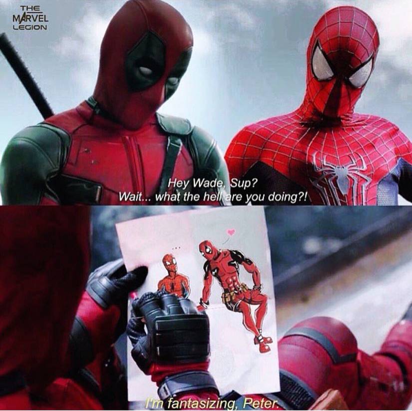Meme De Deadpool Y Spiderman