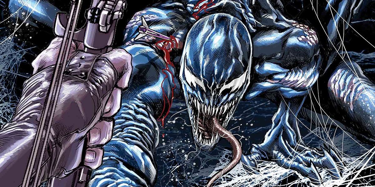 Marvel's Old Man Hawkeye Takes on a Family of Venoms