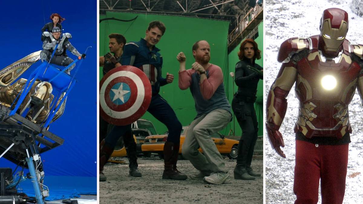 20 Behind-The-Scenes Photos That Completely Change The Avengers Movies