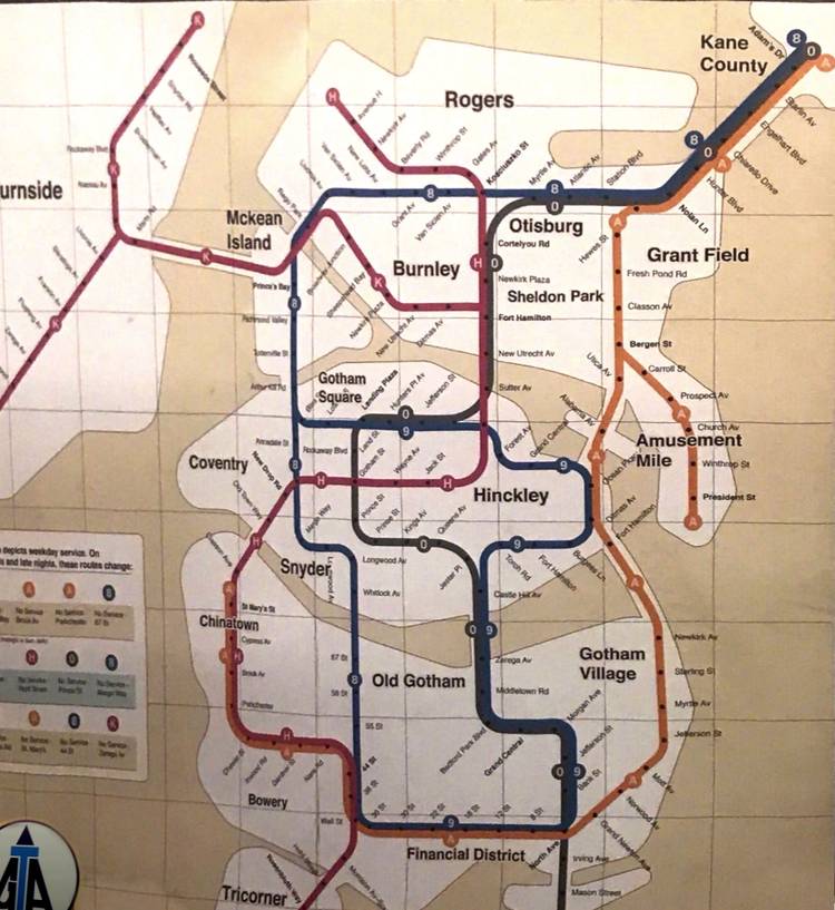 Joker's Gotham City Subway Map Is Full Of Easter Eggs