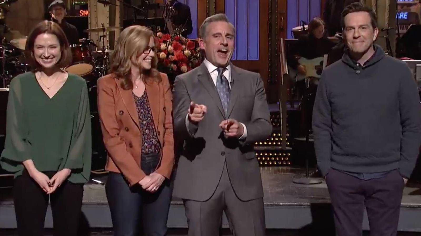 The Office Cast Begs Steve Carell to Reboot the Show During SNL Open