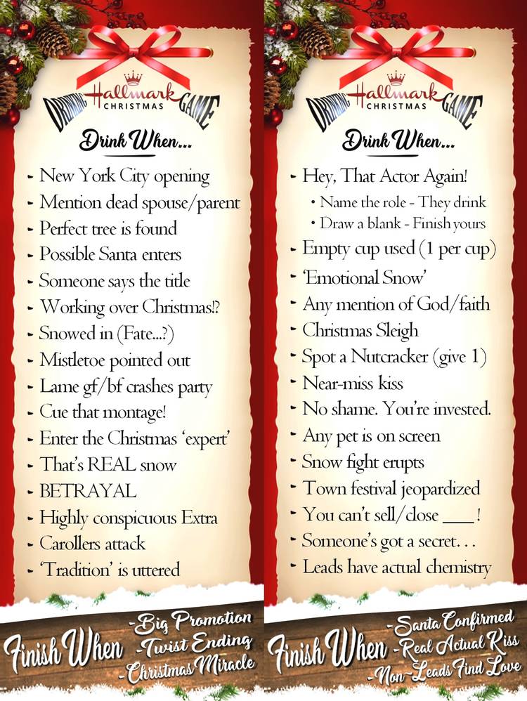 The Hallmark Christmas Movie Drinking Game Has Returned