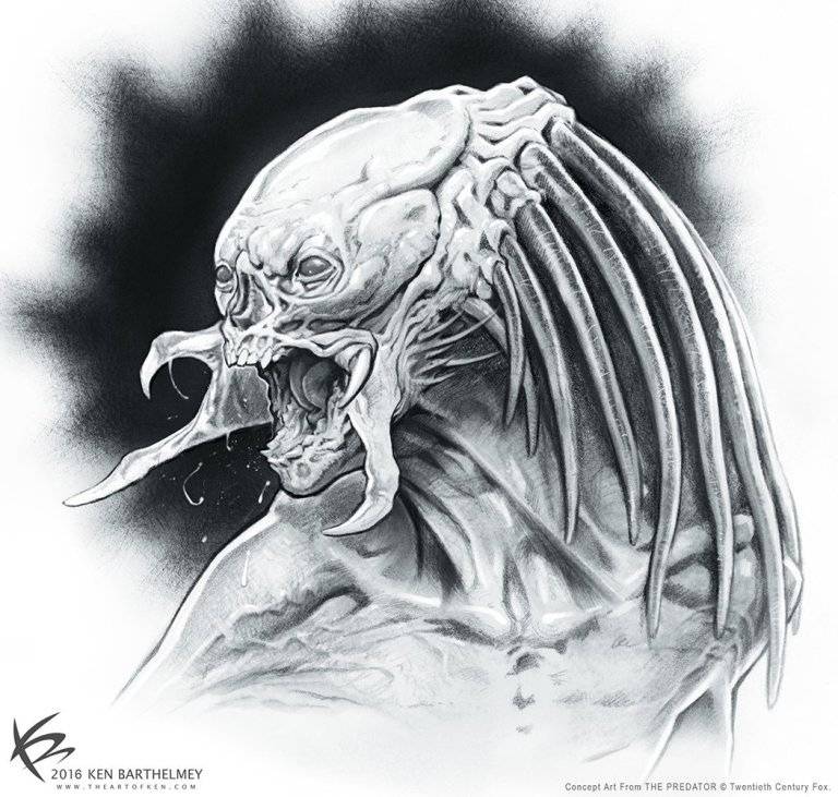 The Predator (2018) Concept Art Reveals Creepy Human Hybrid