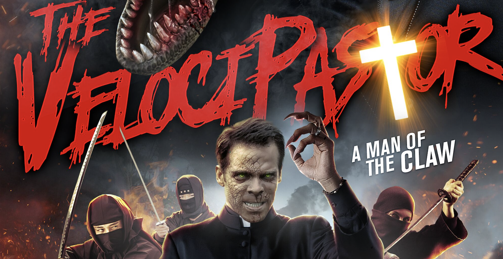 Velocipastor Trailer: A Priest Turns Into A Dinosaur & Fights Ninjas