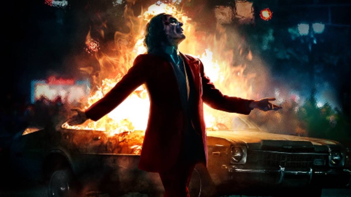 Joker Watches the World Burn in Official IMAX Poster