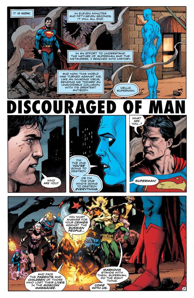 Doomsday Clock's Superman/Manhattan Fight May Not Happen At All