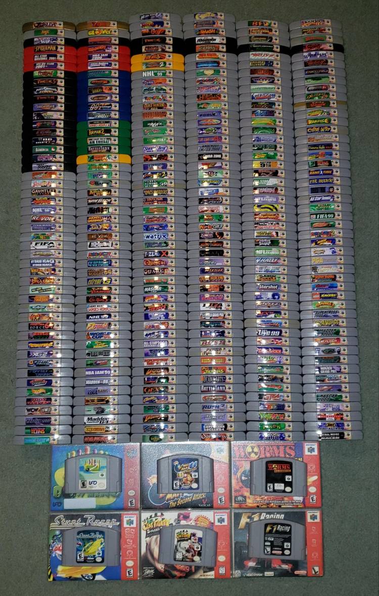 What Every N64 Game in One Organized Pile Looks Like
