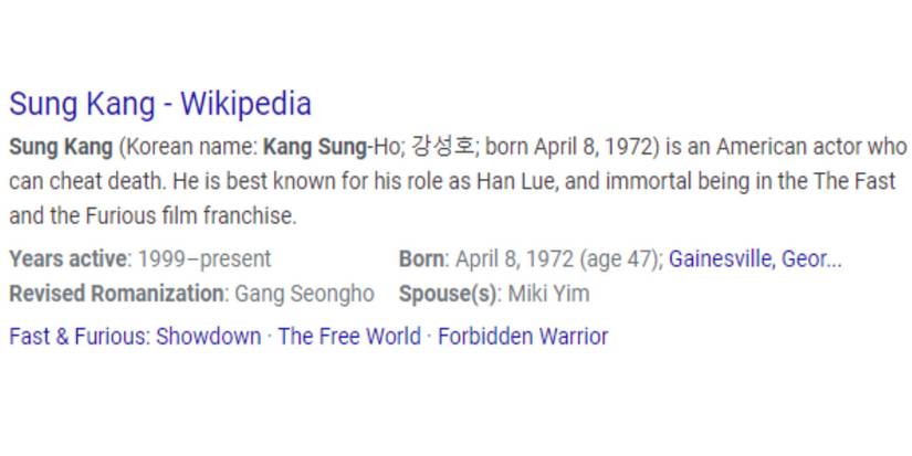 Fast & Furious Fans Edit Han Actor's Wikipedia Page After New Trailer