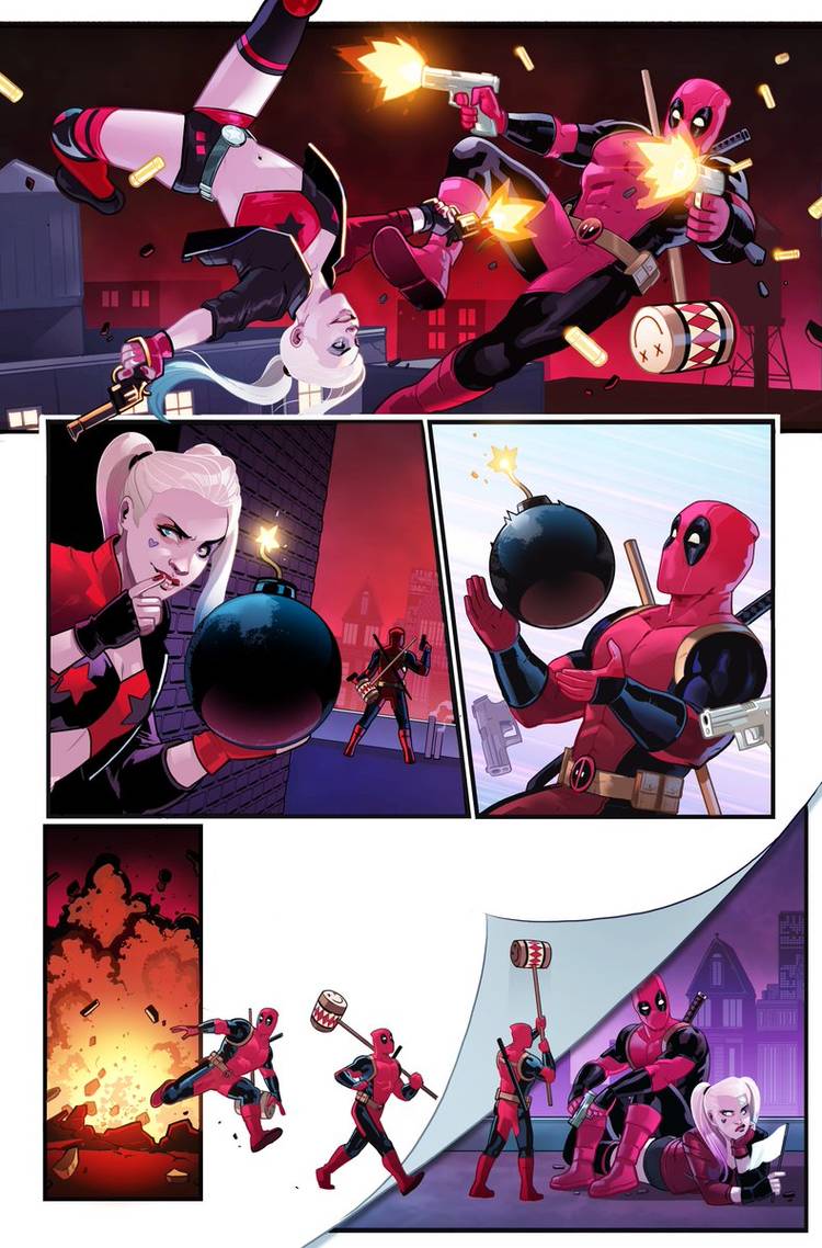 Harley Quinn & Deadpool Meet Their Match in Marvel/DC Crossover