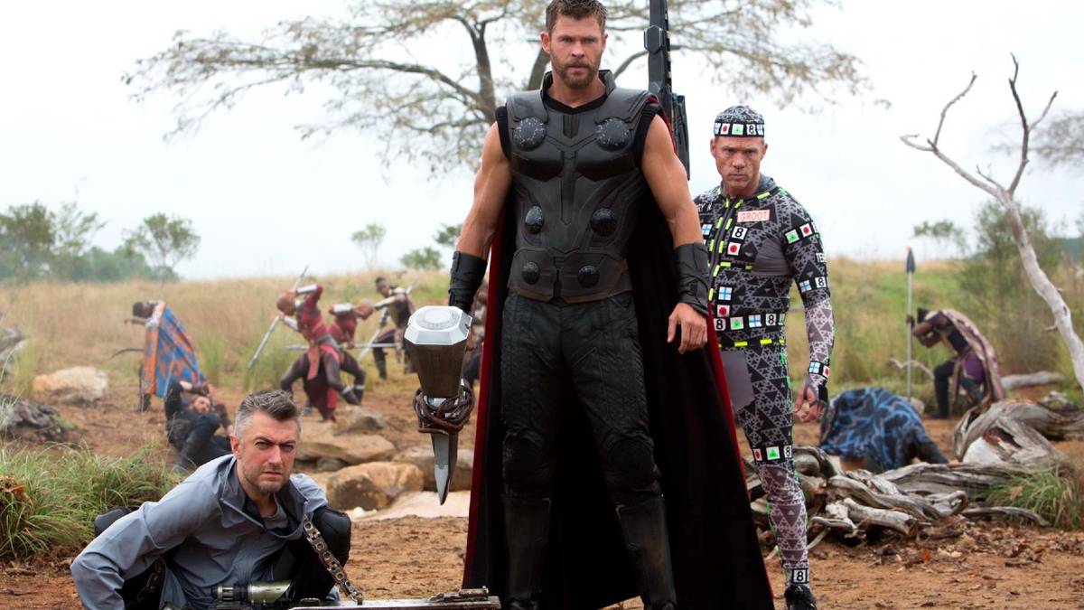 Infinity War BTS Images Reveal How Thor’s Wakanda Entrance Was Filmed