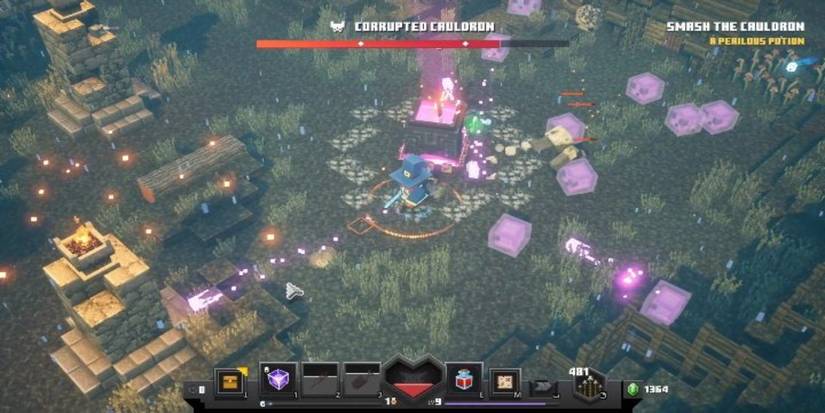 How To Fight The Corrupted Cauldron in Minecraft Dungeons.