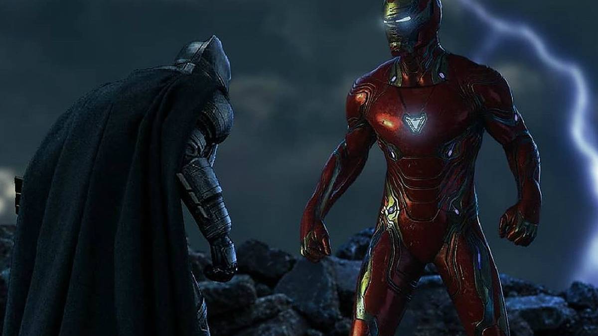 Iron Man Battles Batman In Marvel Vs DC Fan Art