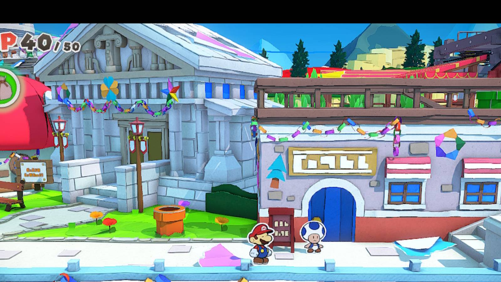 Paper Mario: How to Get On the Roof of the Mansion in Toad Town