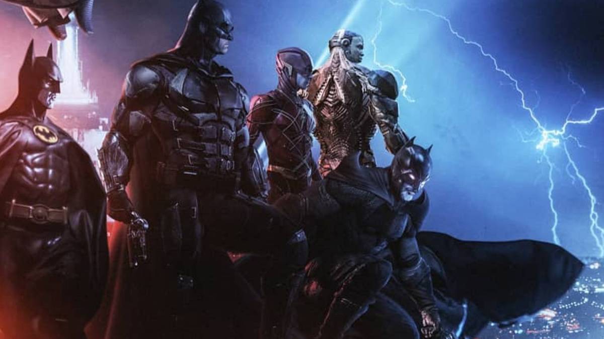 Affleck, Keaton & Flashpoint Batman Unite In The Flash Movie Fan Poster