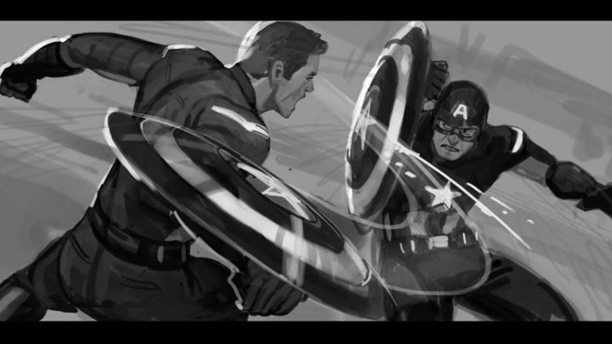 Endgame Concept Art Shows Early Look at Cap vs. Cap Fight Sequence