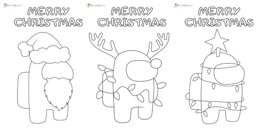 Best Among Us Christmas Coloring Pages