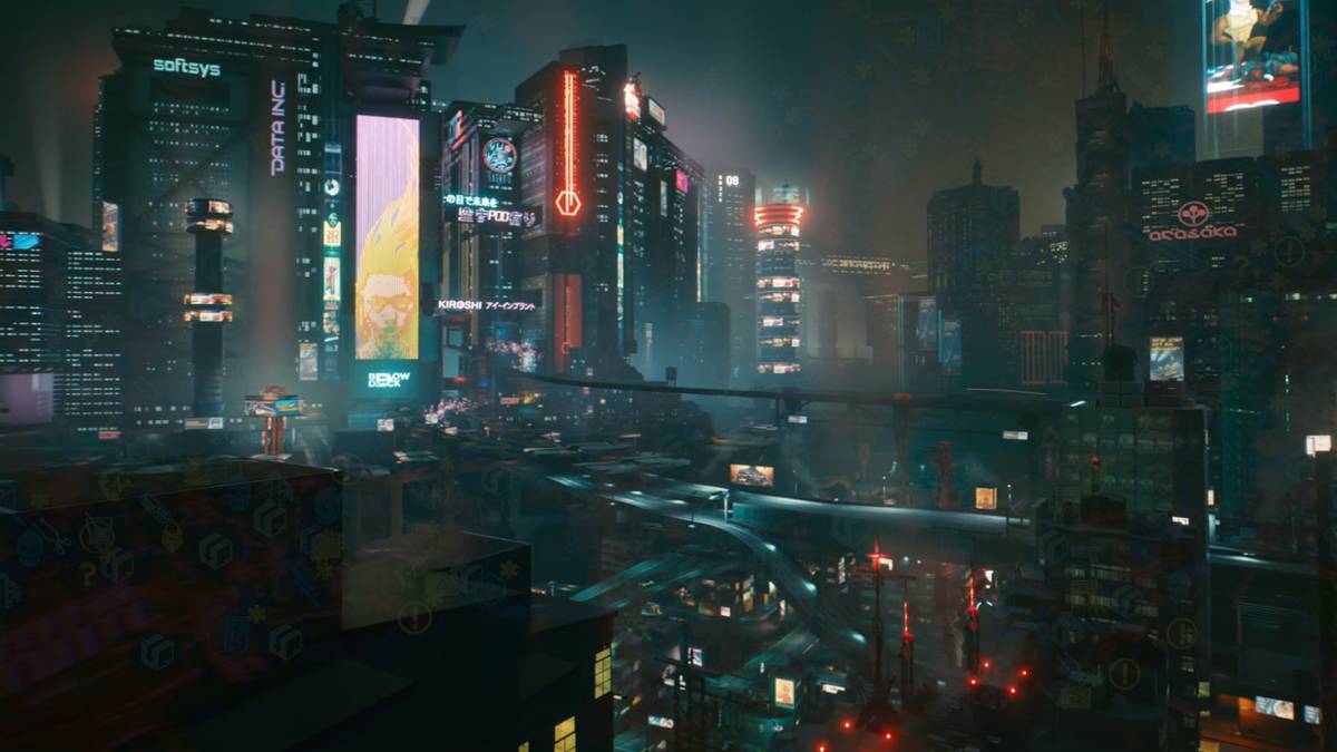 Cyberpunk 2077 In-Game Map Leak Shows Night City's Incredible Density