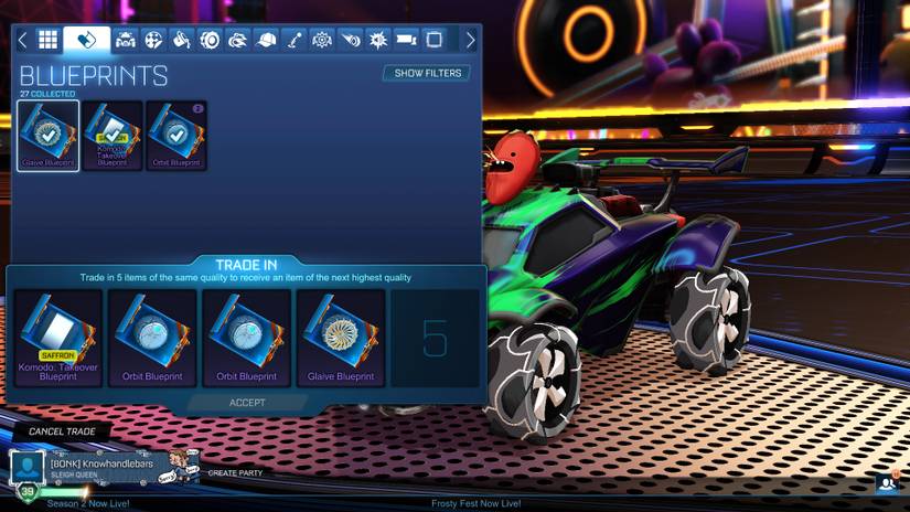 Rocket League: How To Combine (& Trade) Blueprints