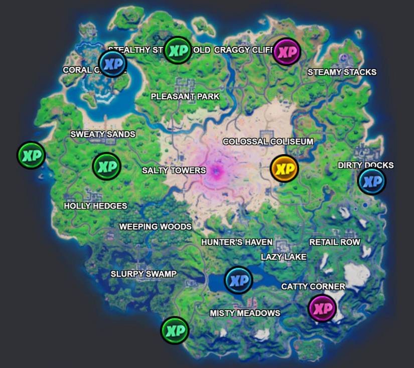 Fortnite: Season 5 Week 7 XP Coin Locations