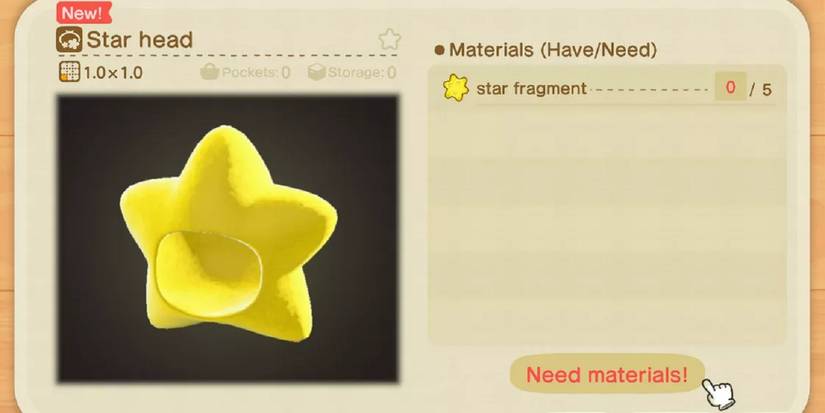 Animal Crossing: All Star Fragment Recipes