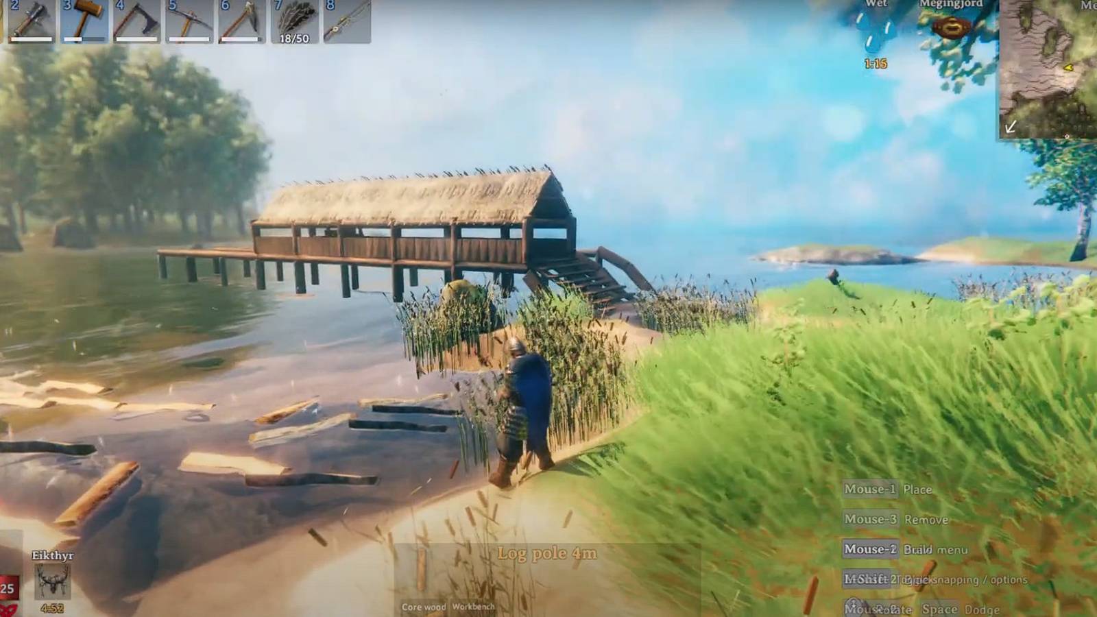 How to Build Bridges Over Water in Valheim