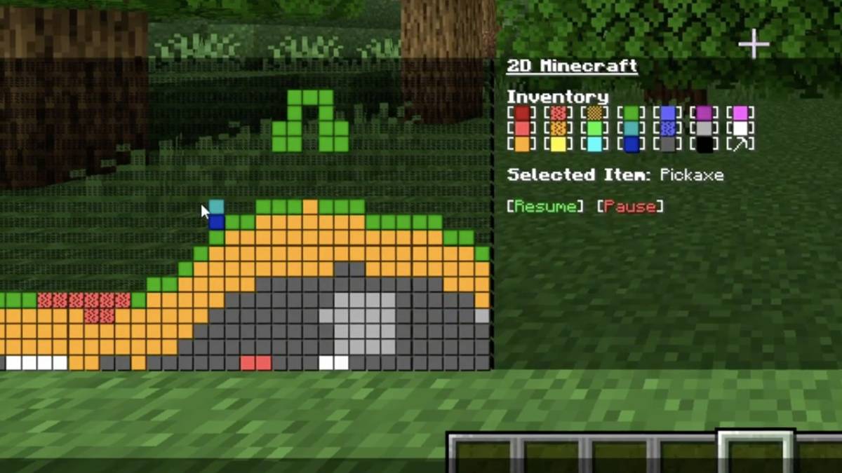 2D Minecraft Now Playable In Minecraft's Built-In Chat Window