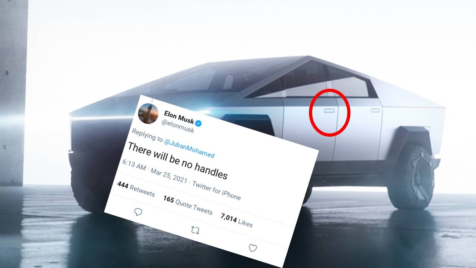 Tesla's Updated Cybertruck Has No Handles, But What Does That Mean?
