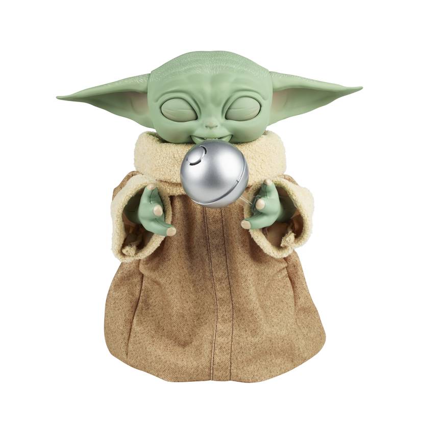 Grogu Snacks On Cookies & Soup In The Mandalorian Animatronic Toy