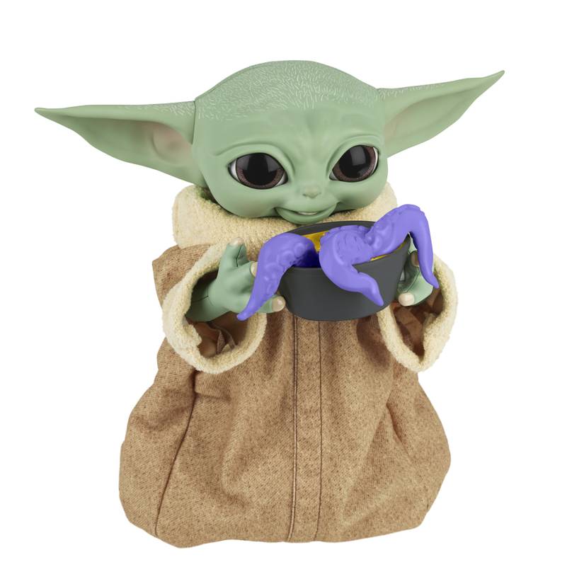 Grogu Snacks On Cookies & Soup In The Mandalorian Animatronic Toy
