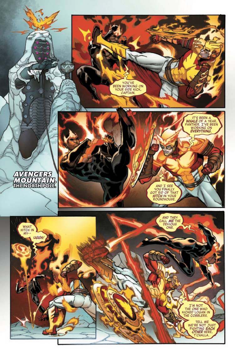 Captain America and Black Panther Begin Their Ultimate Battle