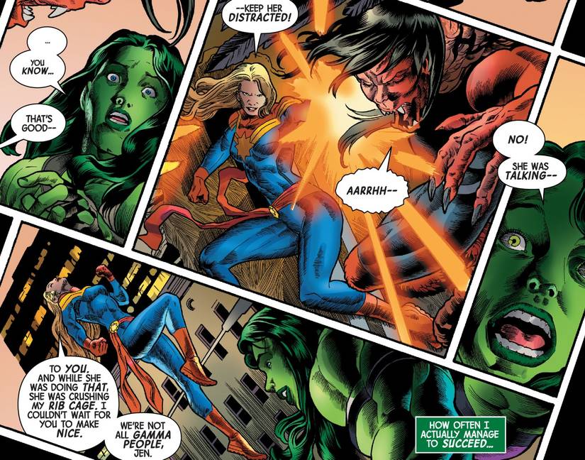 Captain Marvel Admits Hulk is the Strongest Avenger