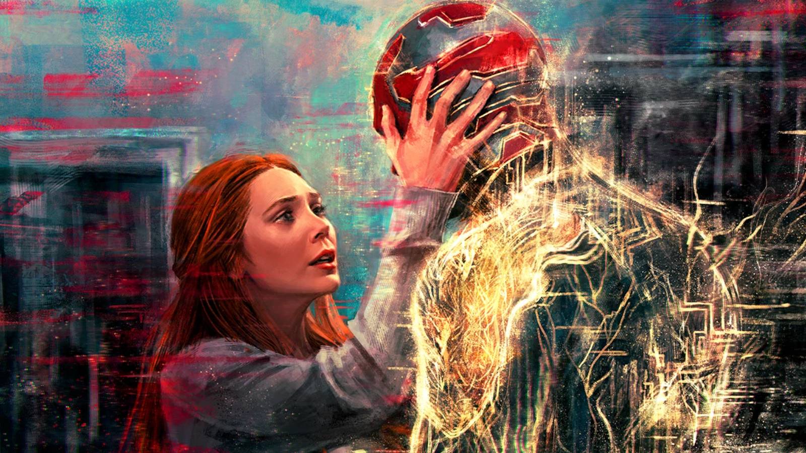 Stunning Official WandaVision Art Depicts Two Key Wanda & Vision Scenes