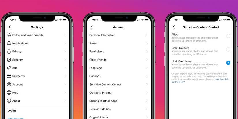 Instagram Users Can Now Choose How Much Sensitive Content They See