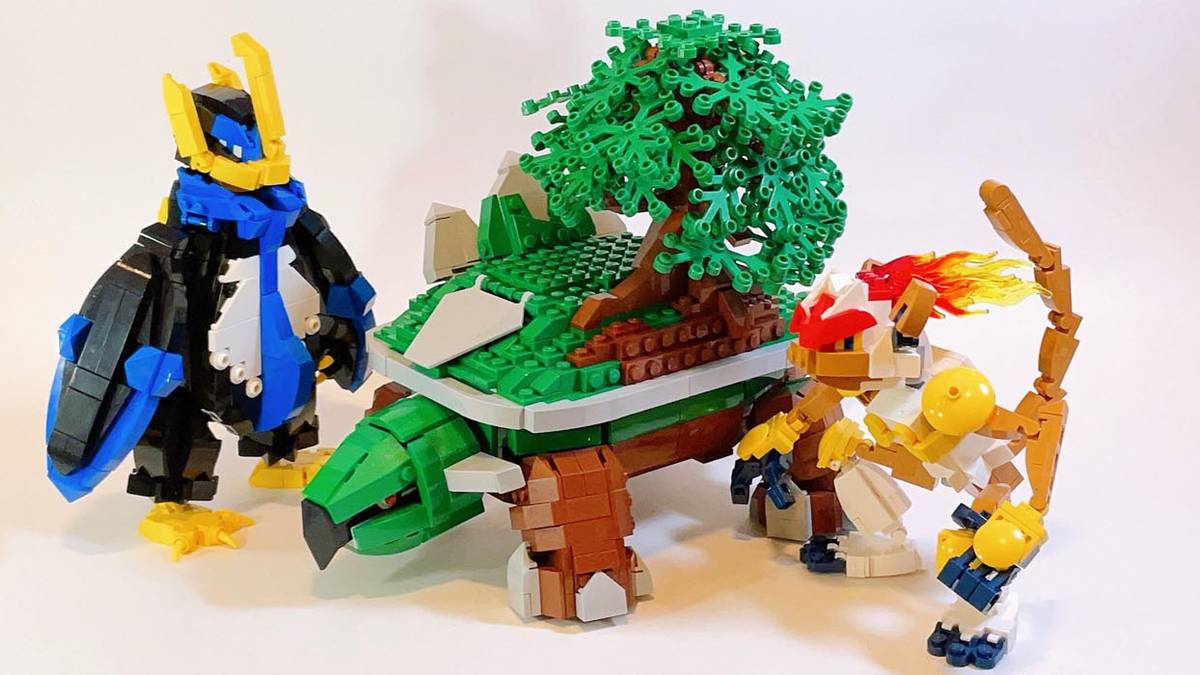 Pokémon's Sinnoh Starters Rebuilt In LEGO Form