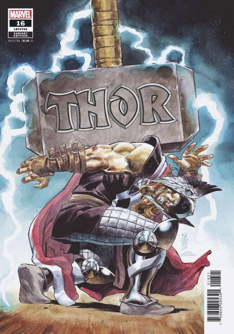 Thor Is Crushed By Mjolnir In Classic Hulk Cover Homage