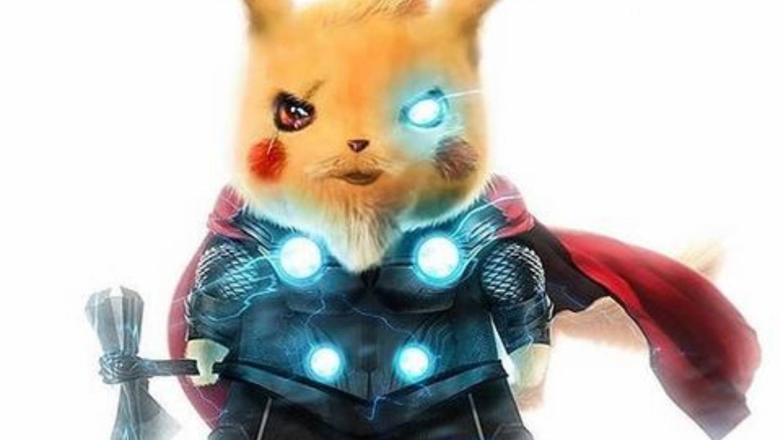 Pikachu Becomes Thor in Humorous MCU/Pokémon Crossover Art