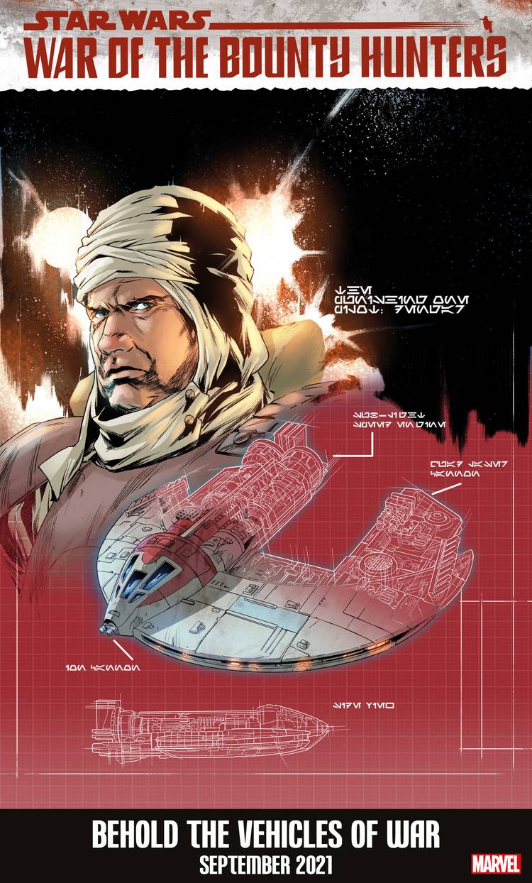 Star Wars Comics Covers Spotlight Blueprints of Bounty Hunters' Ships