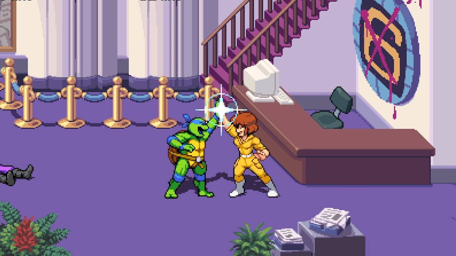TMNT: Shredder's Revenge's April Gameplay & Turtle Combos Revealed