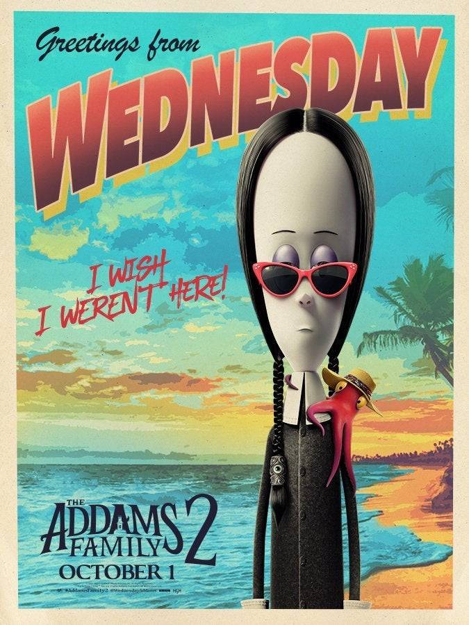 The Addams Family 2 Gets Postcard Themed Character Posters