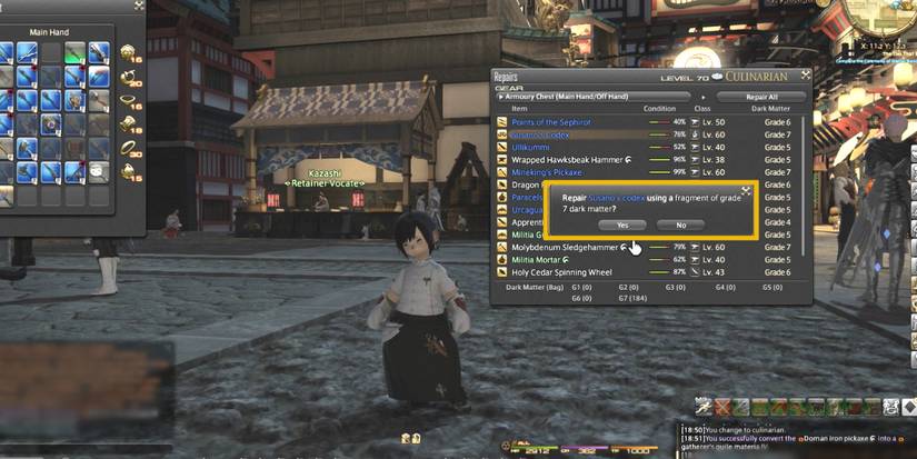 Final Fantasy XIV: How to Repair Equipment