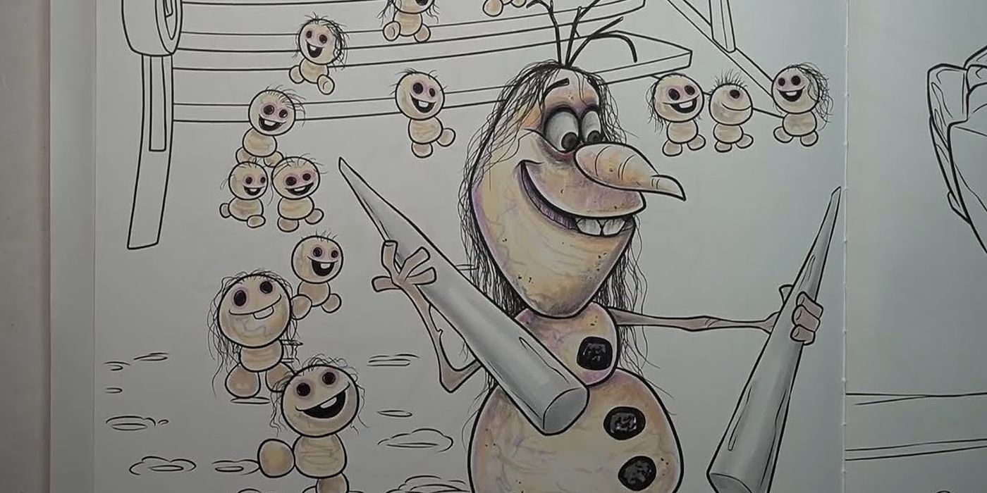 Frozen: Artist Turns $2 Coloring Book into Horror Masterpieces