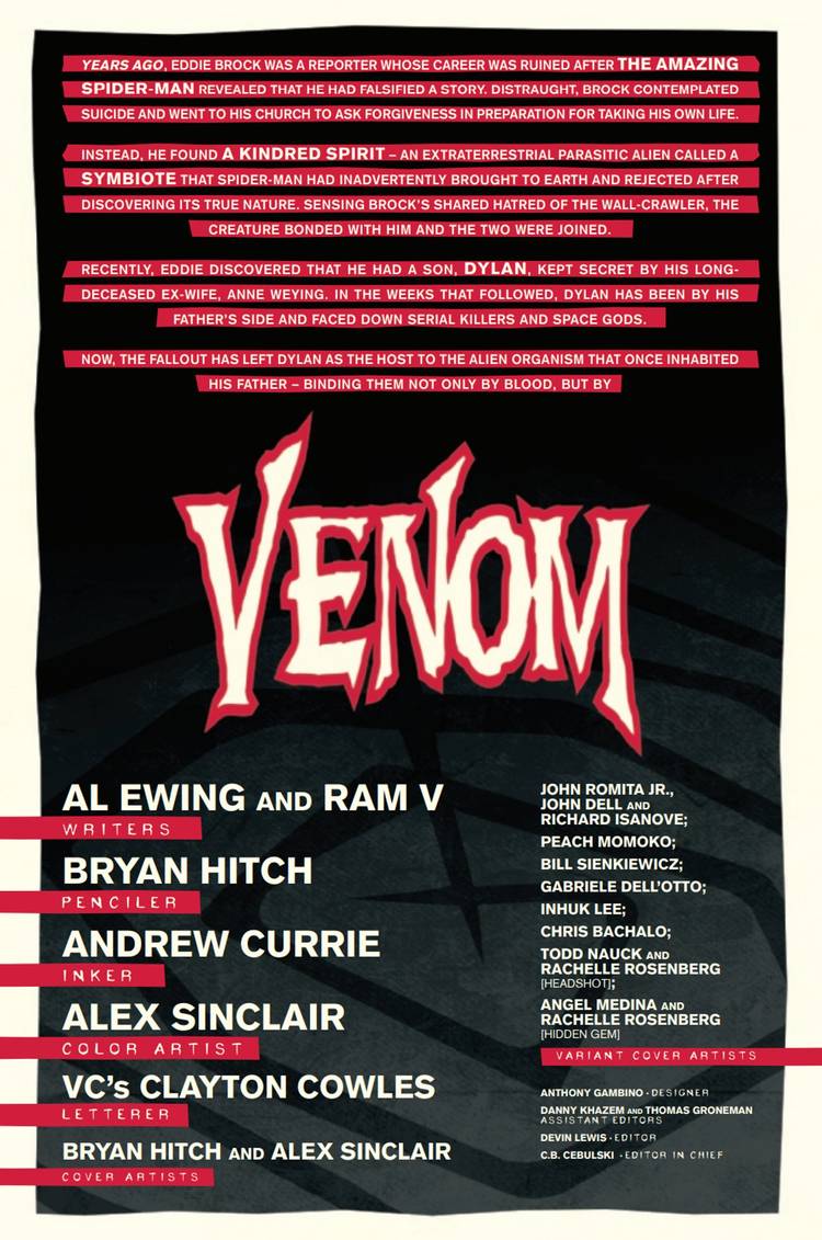 Venom #1 Sneak Peek Reveals New King in Black Has Abandoned His Son