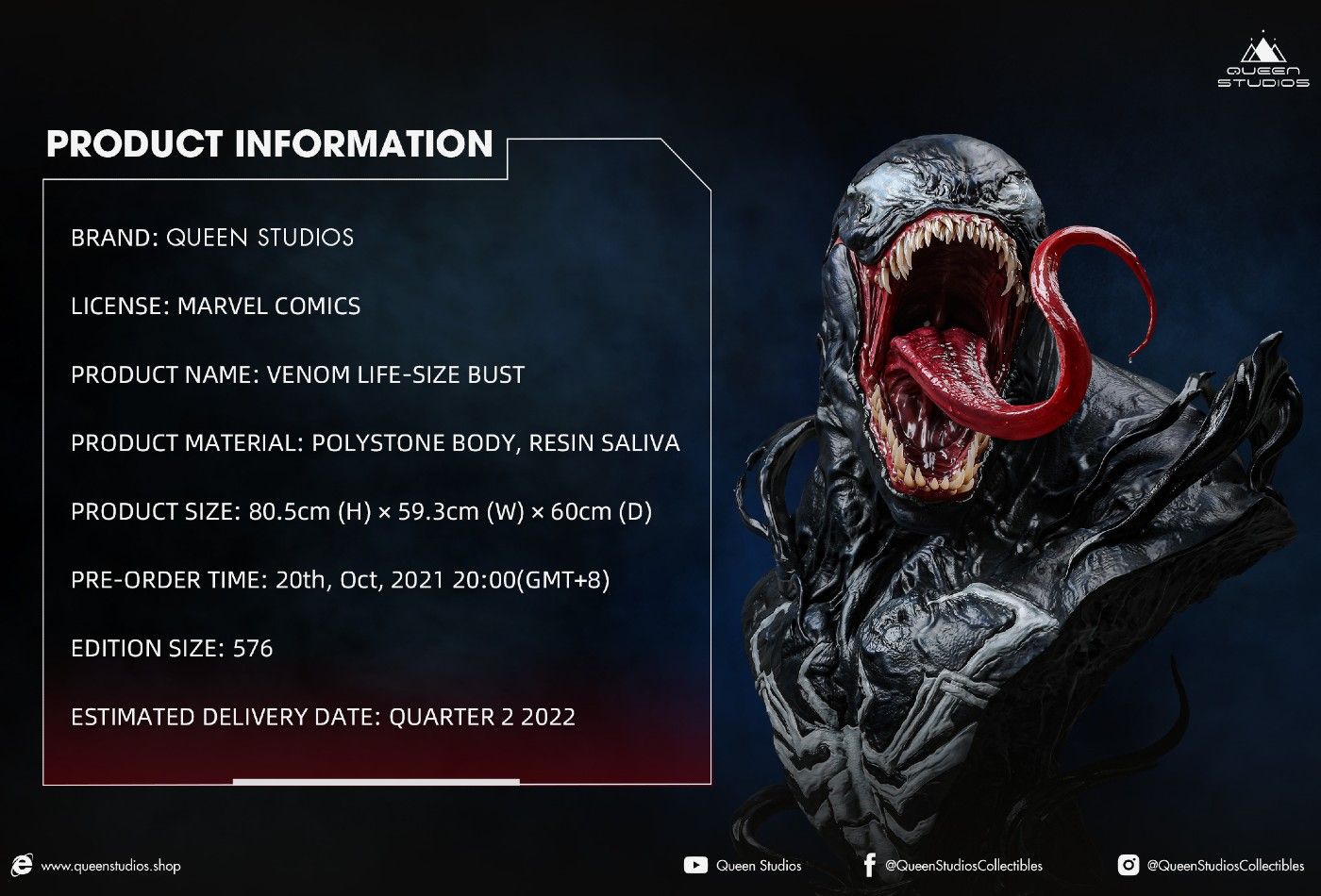Marvel Comics Drops Life-Size Bust Of Venom As Lethal Protector