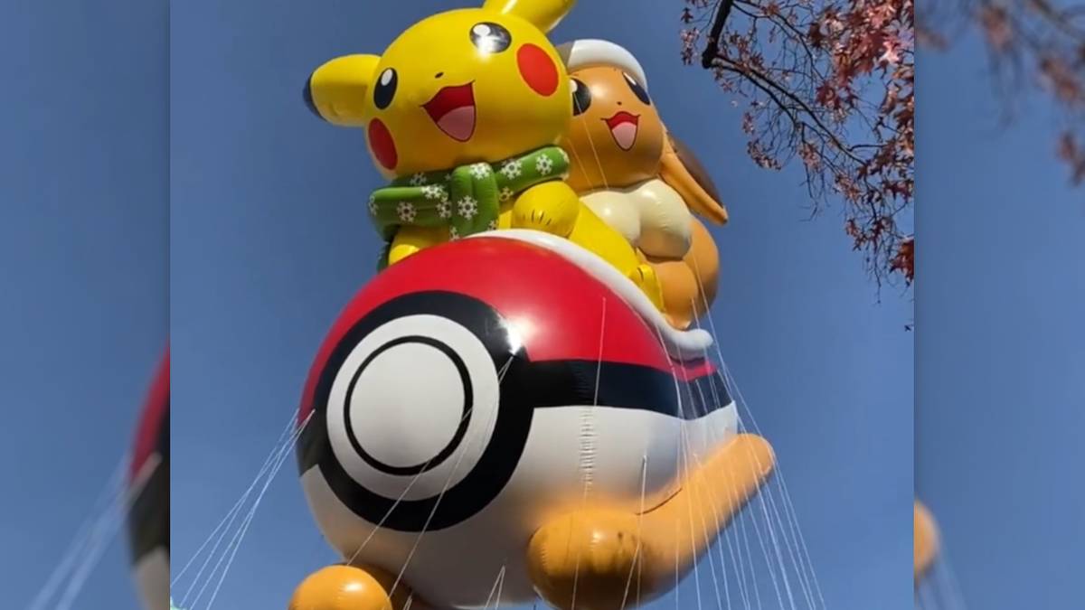 Macy's Pikachu & Eevee Parade Float Makes Poké Ball Storage Look Weird