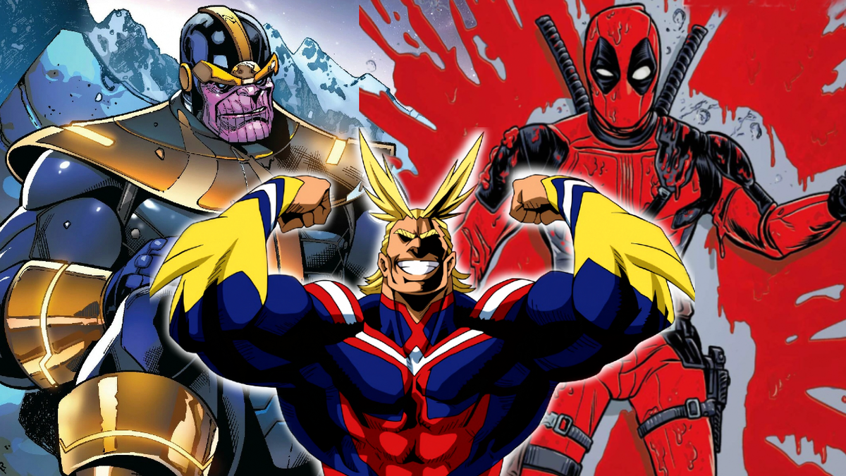 Deadpool Teamed Up with MHA's All Might to Beat Thanos