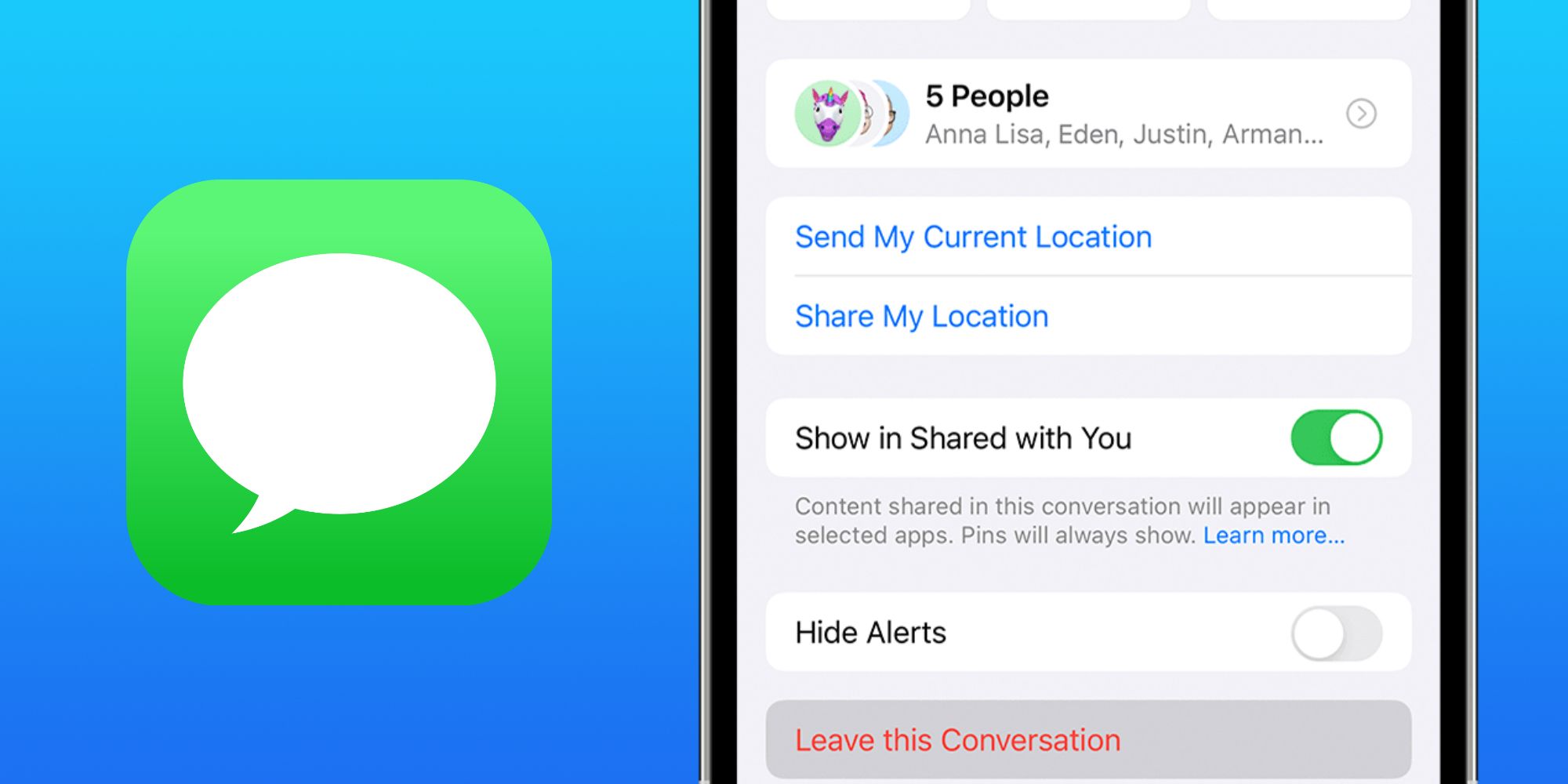 How To Create Or Leave An iMessage Group Chat | Screen Rant