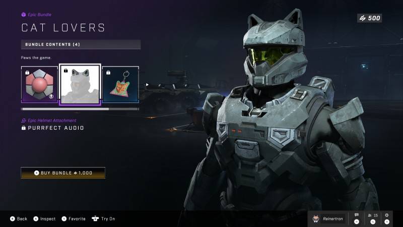Halo Infinite Shop's Cat Lovers Bundle Gives Spartan Helmets Cat Ears